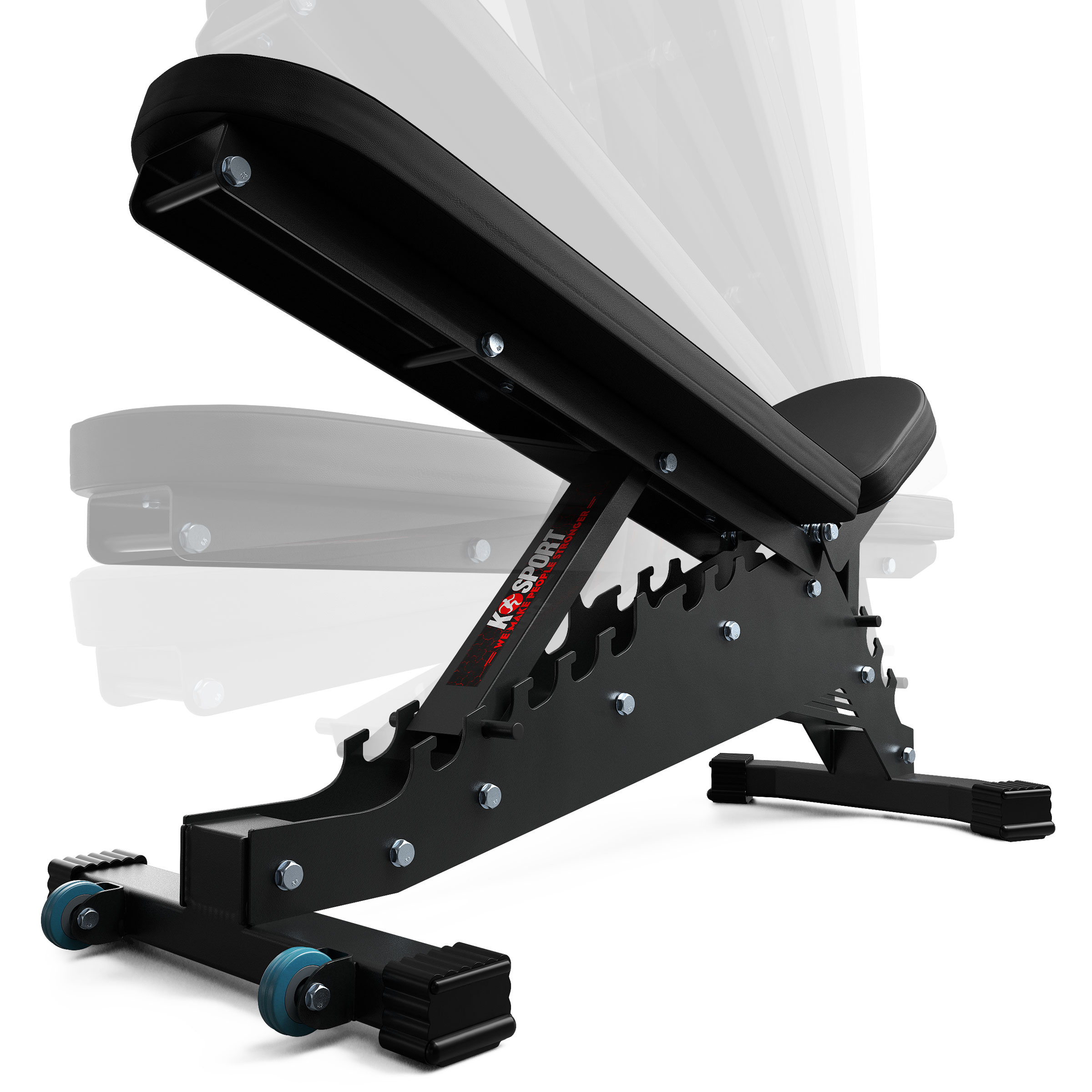 Dwustronnie regulowana Ławka Treningowa ławeczka do ćwiczeń Wyciskania Pod Sztangę KSG003 - K ...