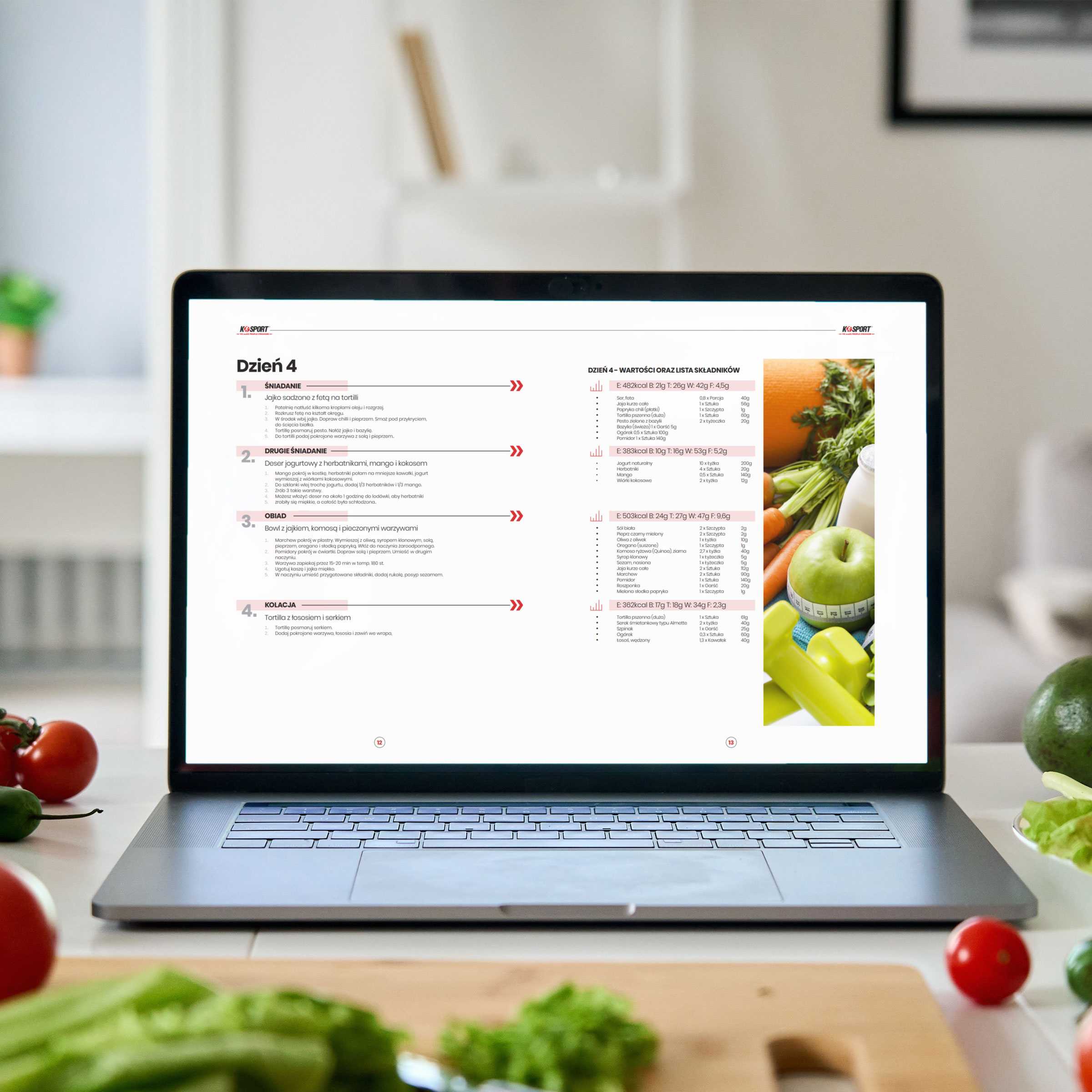 Dieta Jadłospis Tradycyjny K-Sport 1700 kcal - K-sport Polska